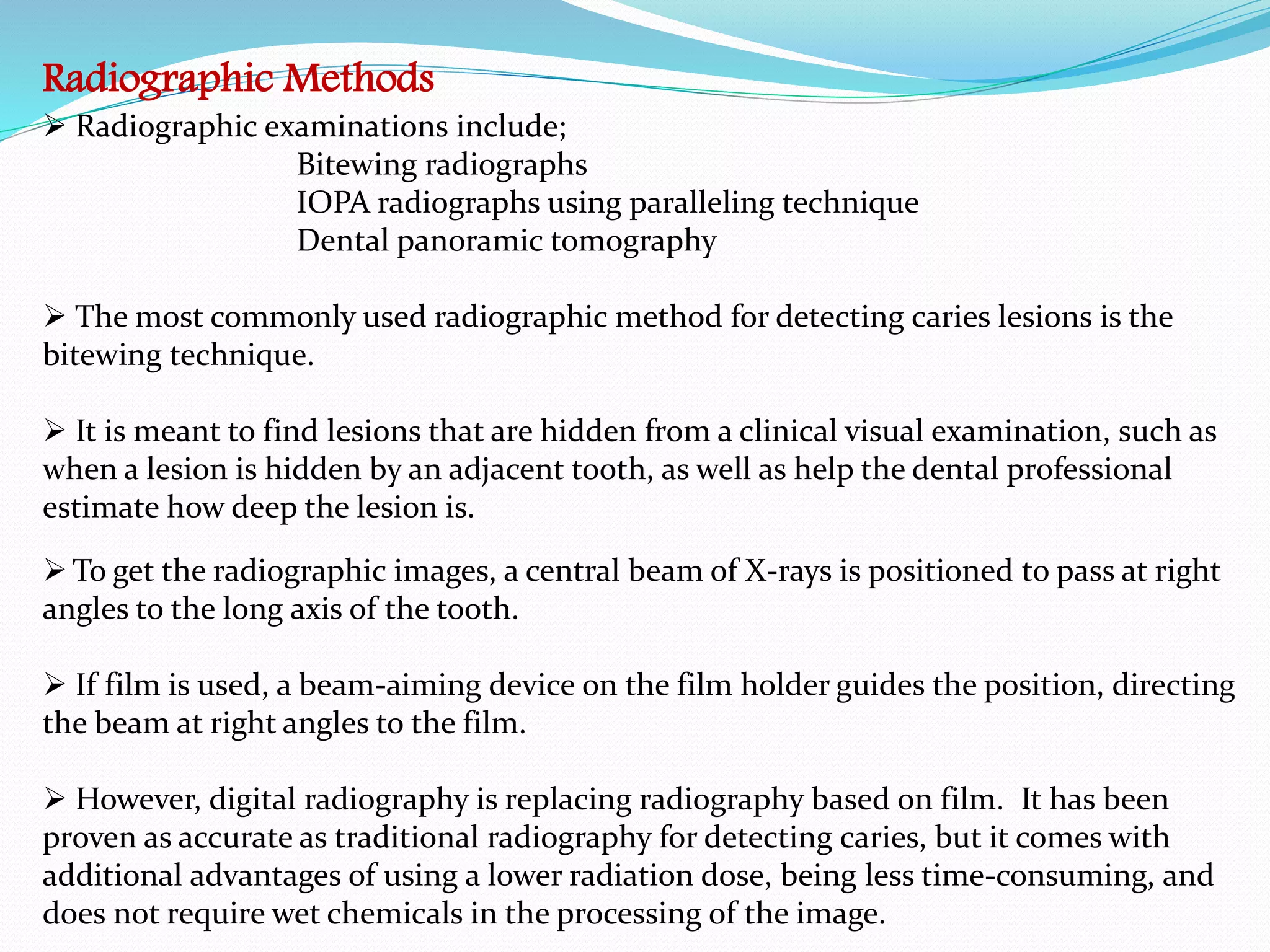 Diagnosis of dental caries | PPTX