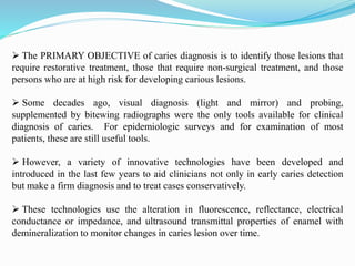Diagnosis of dental caries | PPTX