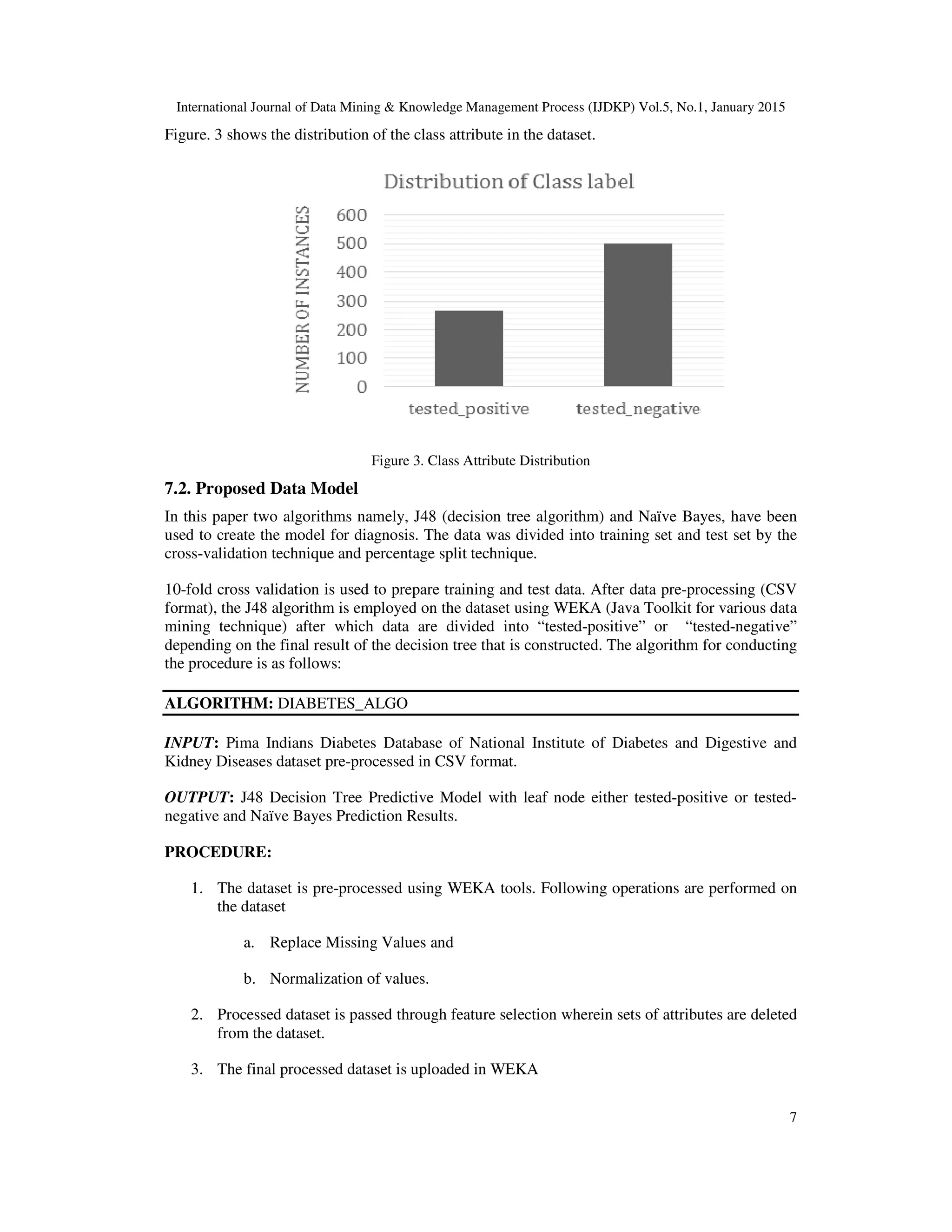 Diagnosis of diabetes using classification mining techniques [ | PDF ...