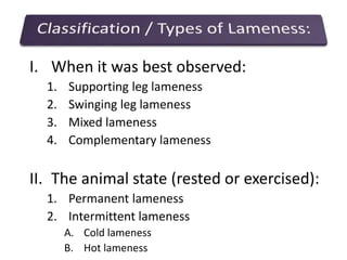 Diagnosis of equine limb lameness | PPSX