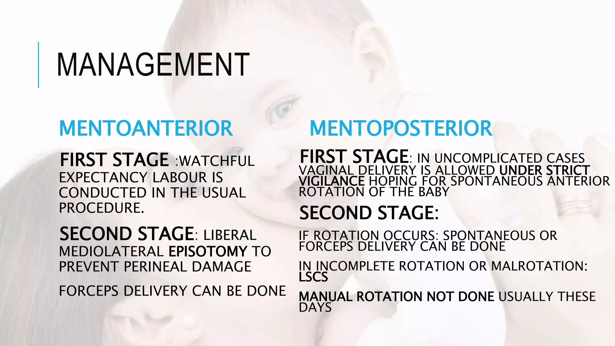 Diagnosis of face presentation | PPTX
