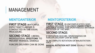 Diagnosis of face presentation | PPTX