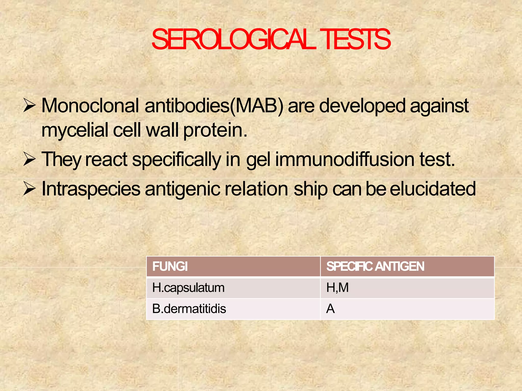Diagnosis of fungal infections | PPTX