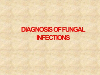 Diagnosis of fungal infections | PPT
