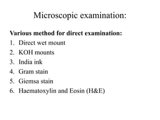 Diagnosis of fungal disease by Dr. Manoj karki | PPTX