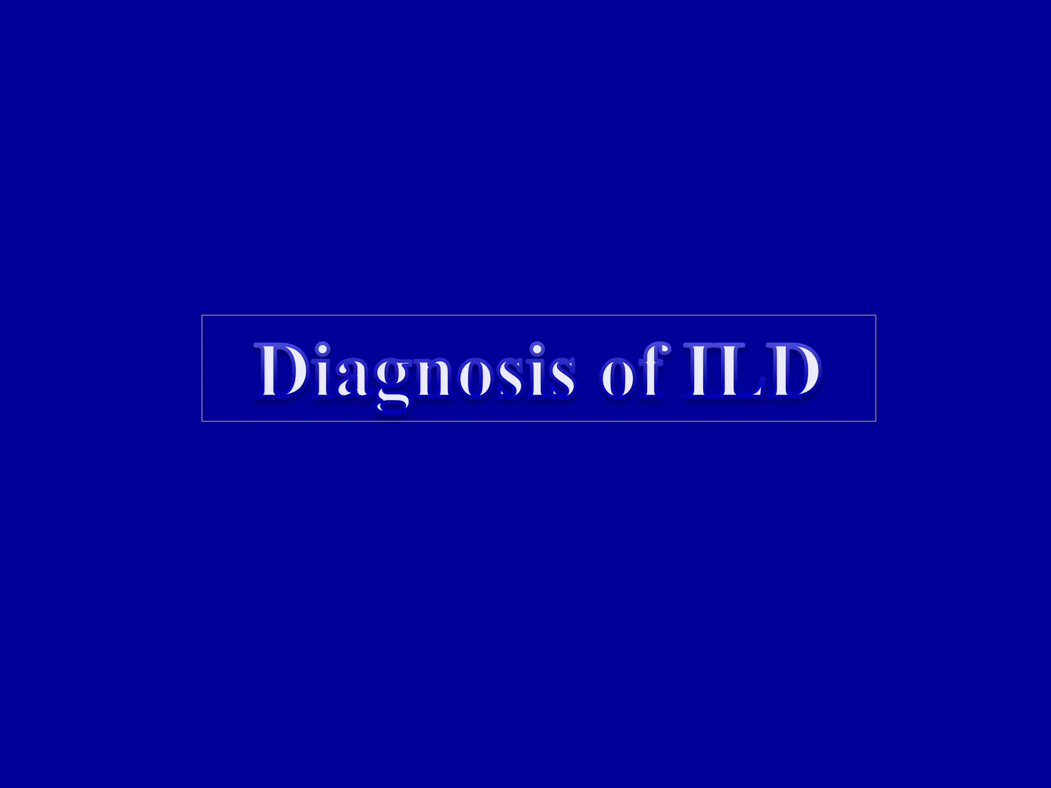 Presentation on "Diagnosis of ILD" | Jindal Chest Clinic | PPT