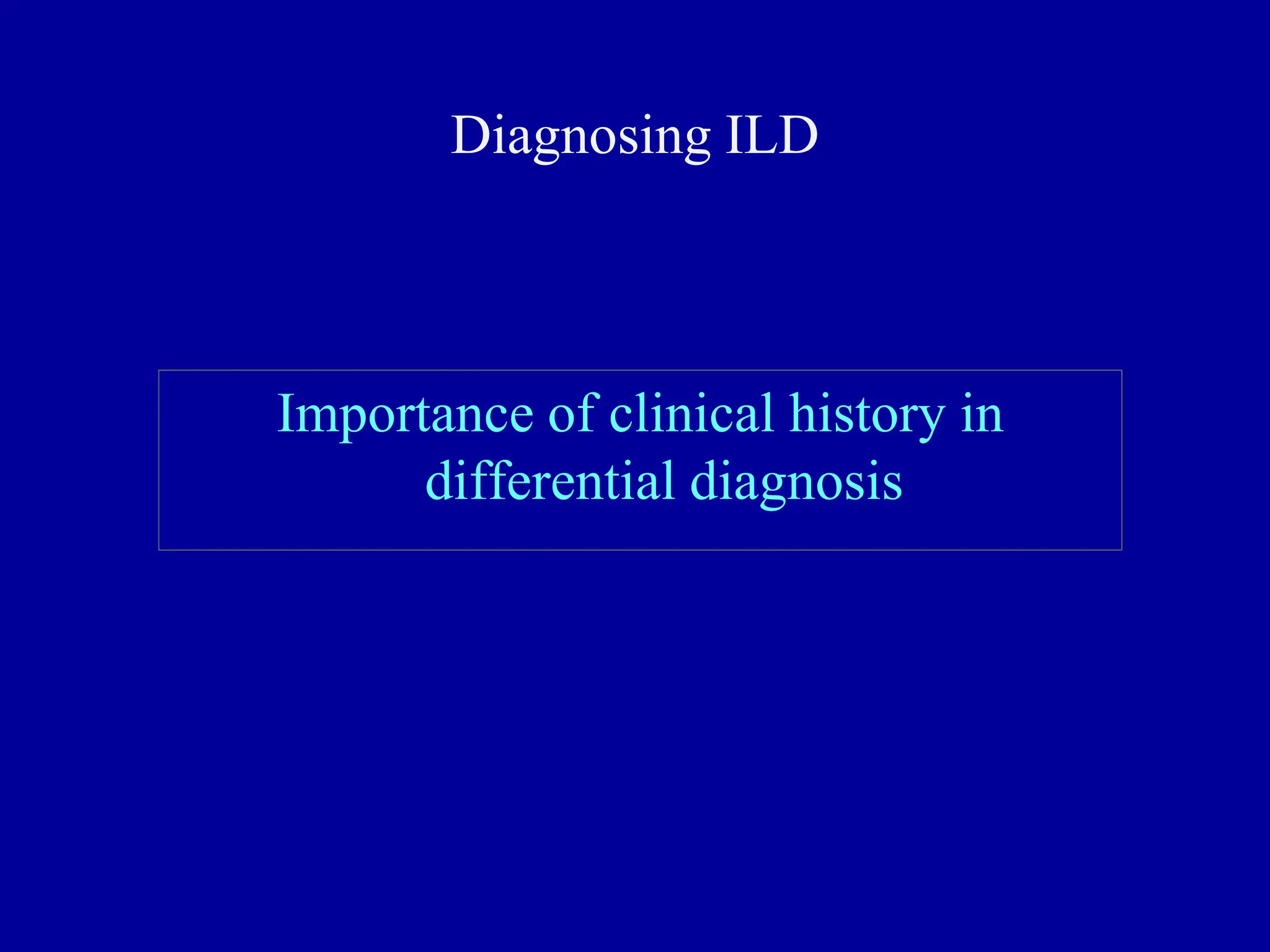 Presentation on "Diagnosis of ILD" | Jindal Chest Clinic | PPT