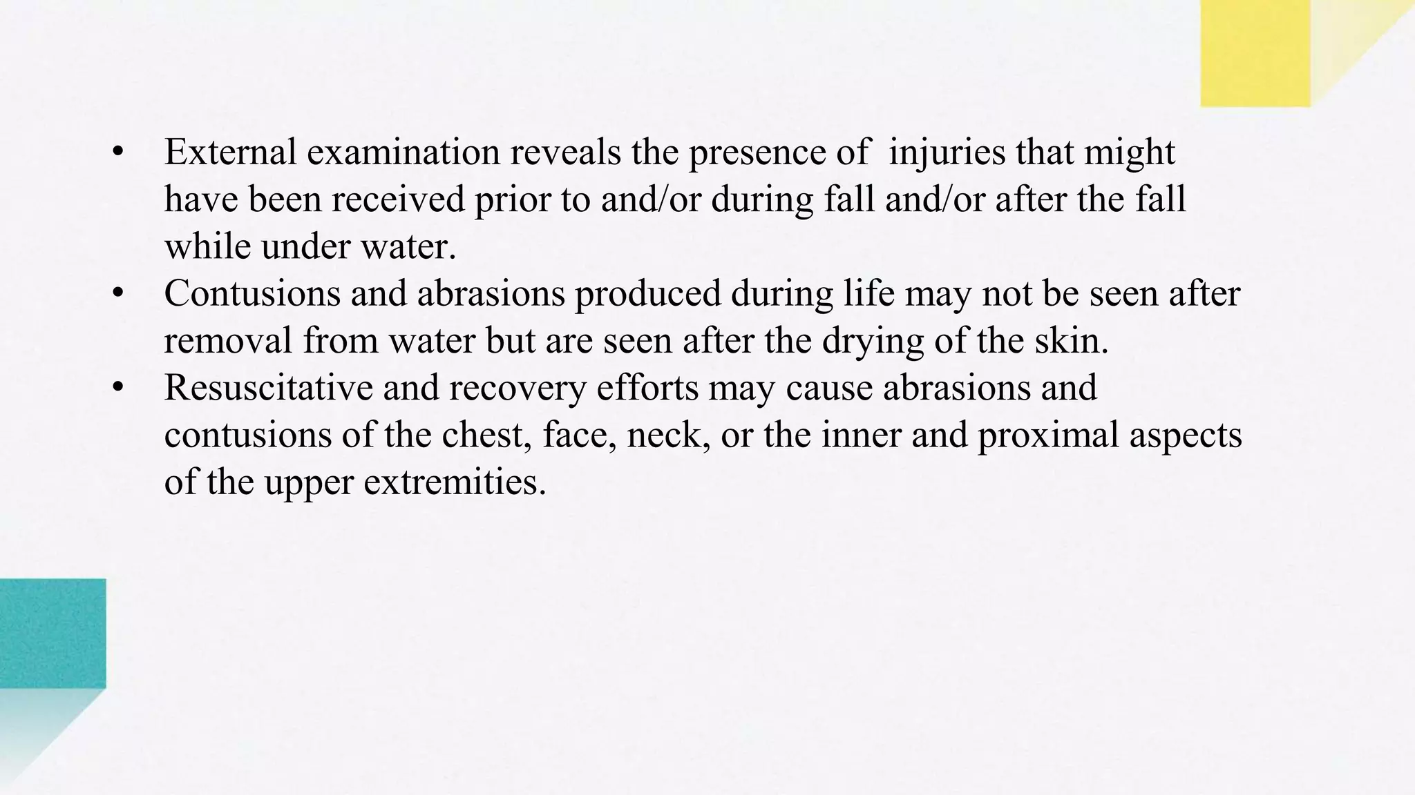 DIAGNOSIS OF INJURIES ASSOCIATED WITH DROWNING_ANEETTA JOJI_FORENSIC ...