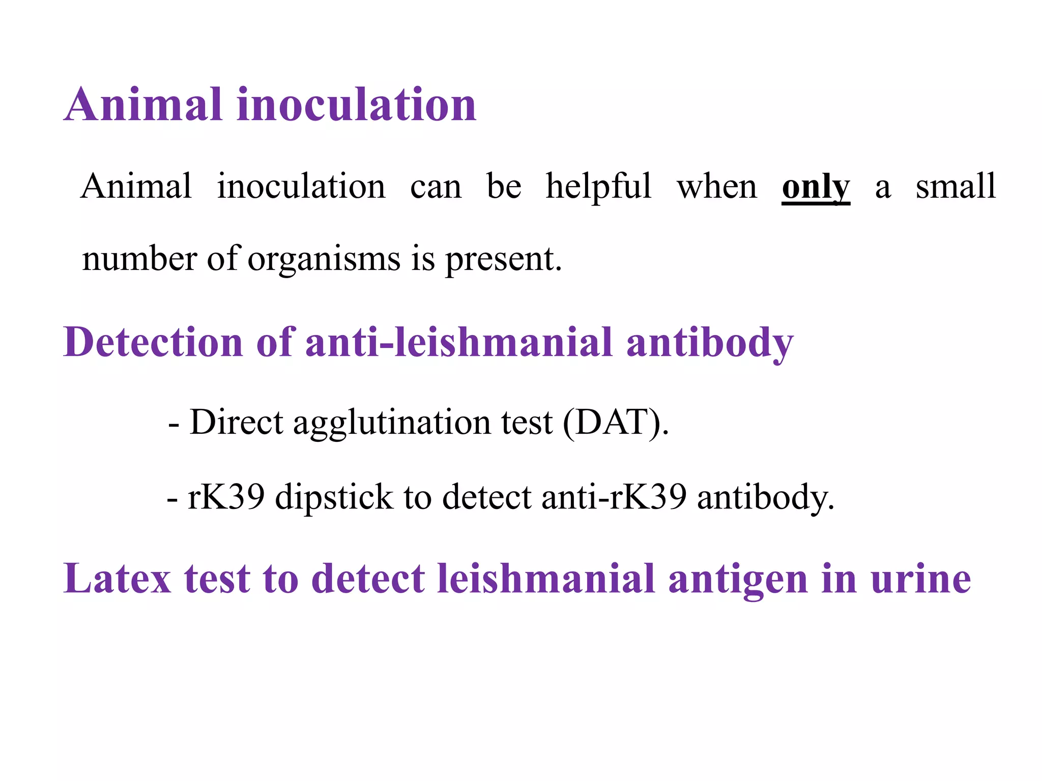 Diagnosis of leishmania parasite | PPSX