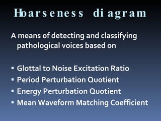 Diagnosis of New Onset Vocal Cord Paralysis Using Acoustic Analysis | PPT