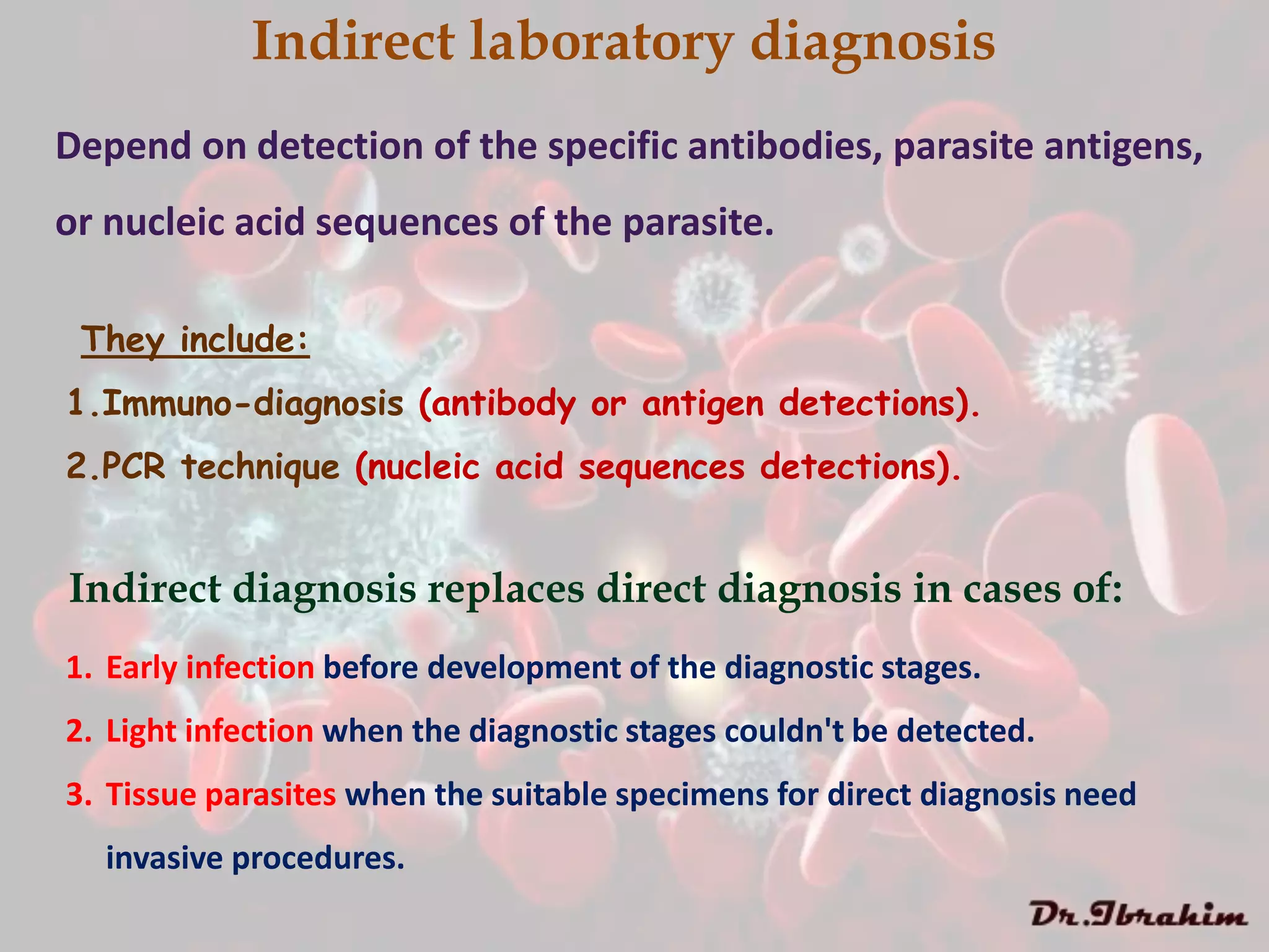 DIAGNOSIS OF PARASITIC DISEASES(post) P.P..ppt