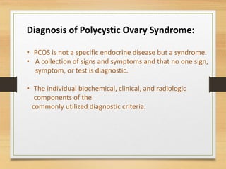 Diagnosis of pcos | PPTX