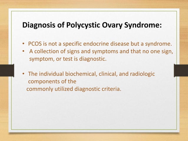 Diagnosis of pcos | PPTX | Hormonal Disorders | Endocrine and Metabolic ...