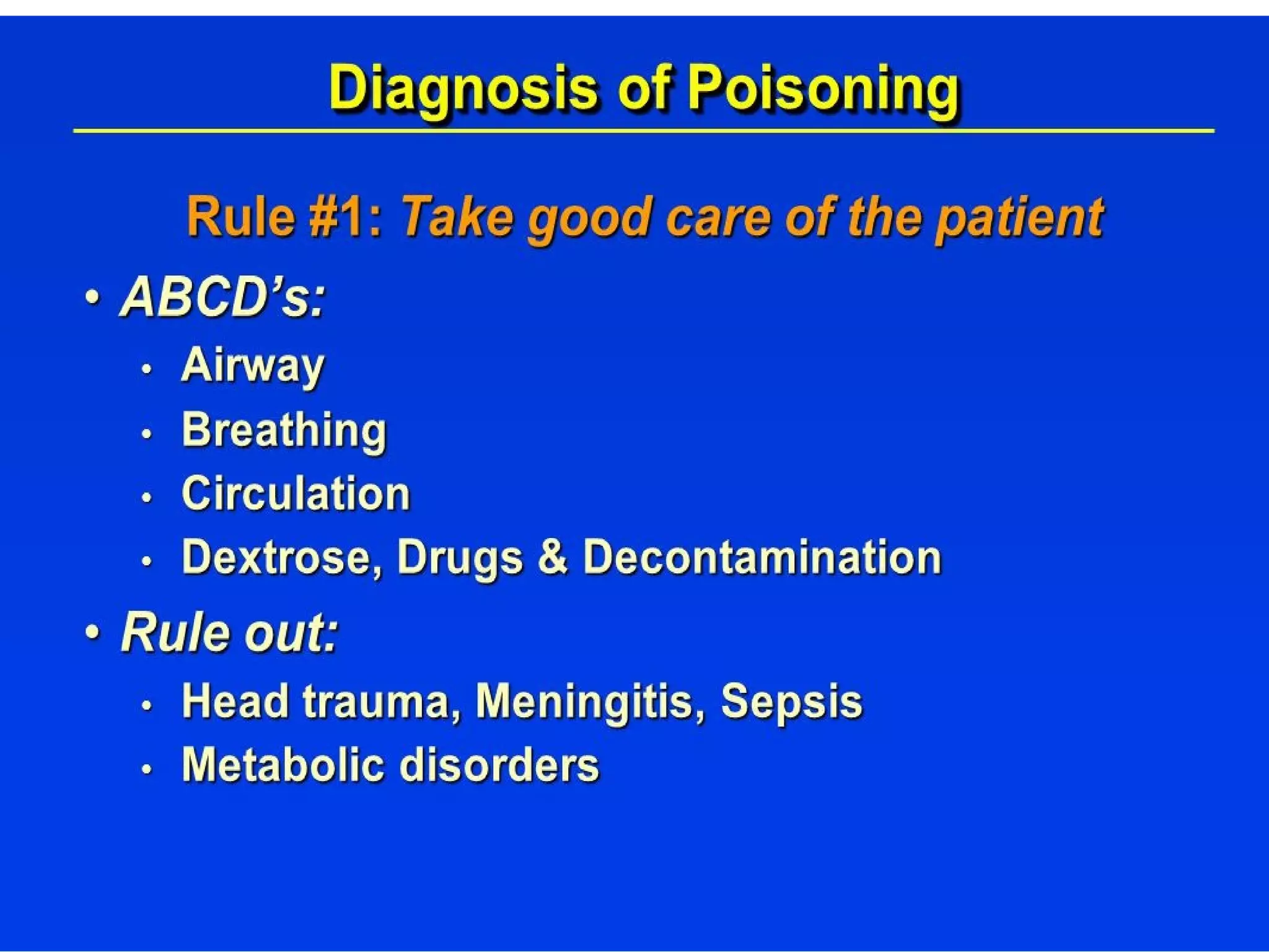 Diagnosis of poisoning in children | PPT