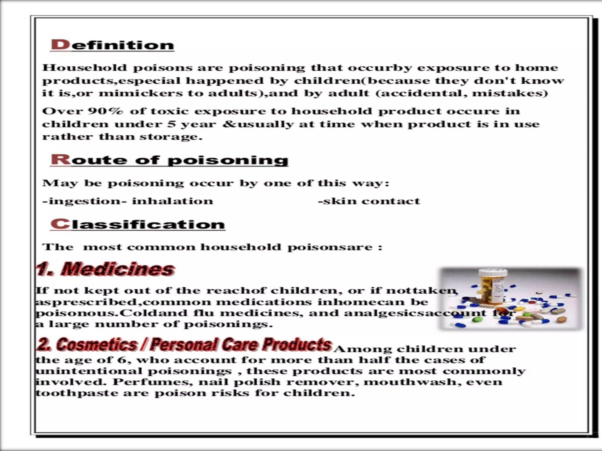 Diagnosis of poisoning in children | PPT
