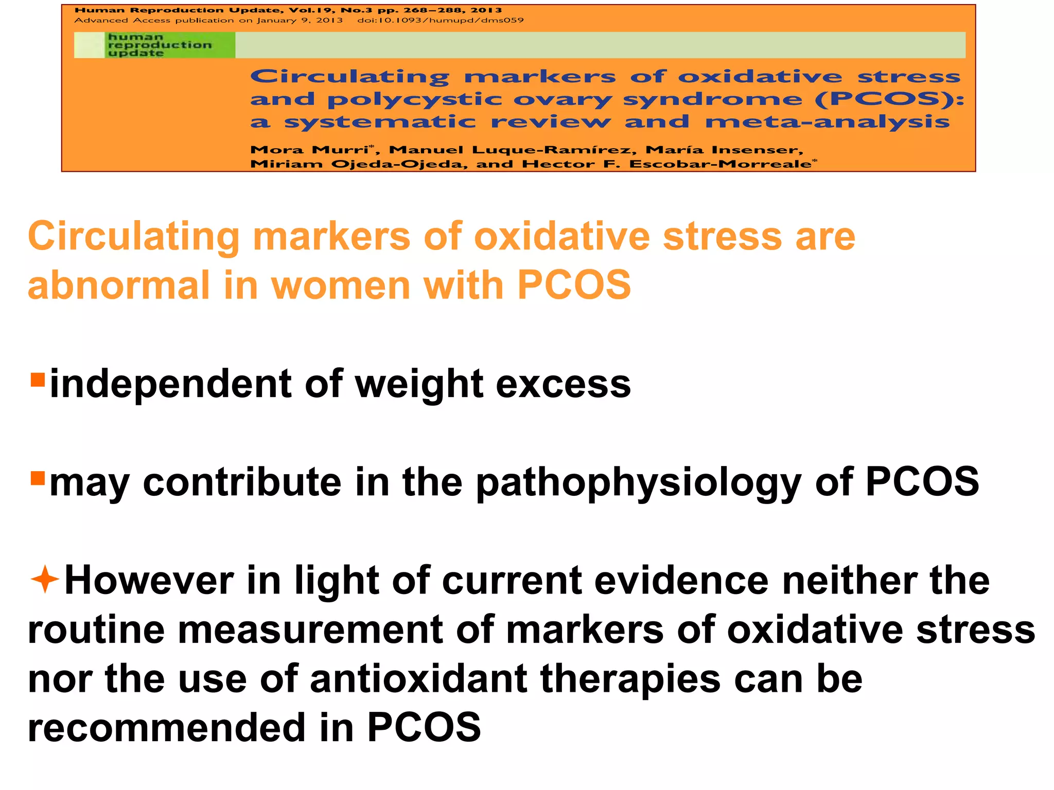 Diagnosis of polycystic ovary syndrome | PPT