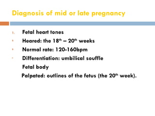 Diagnosis of pregnancy | PPT