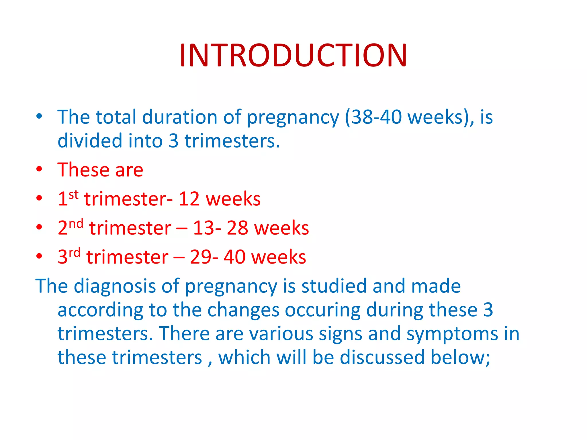 Diagnosis of pregnancy | PPTX