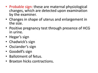 Diagnosis of pregnancy | PPTX