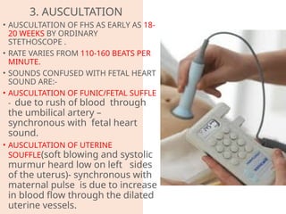 DIAGNOSIS OF PREGNANCY During on examination | PPTX