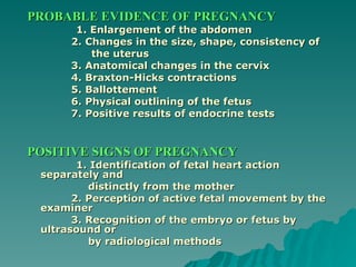 Comprehensive Diagnosis of Pregnancy: Signs, Symptoms, and Tests | PPT