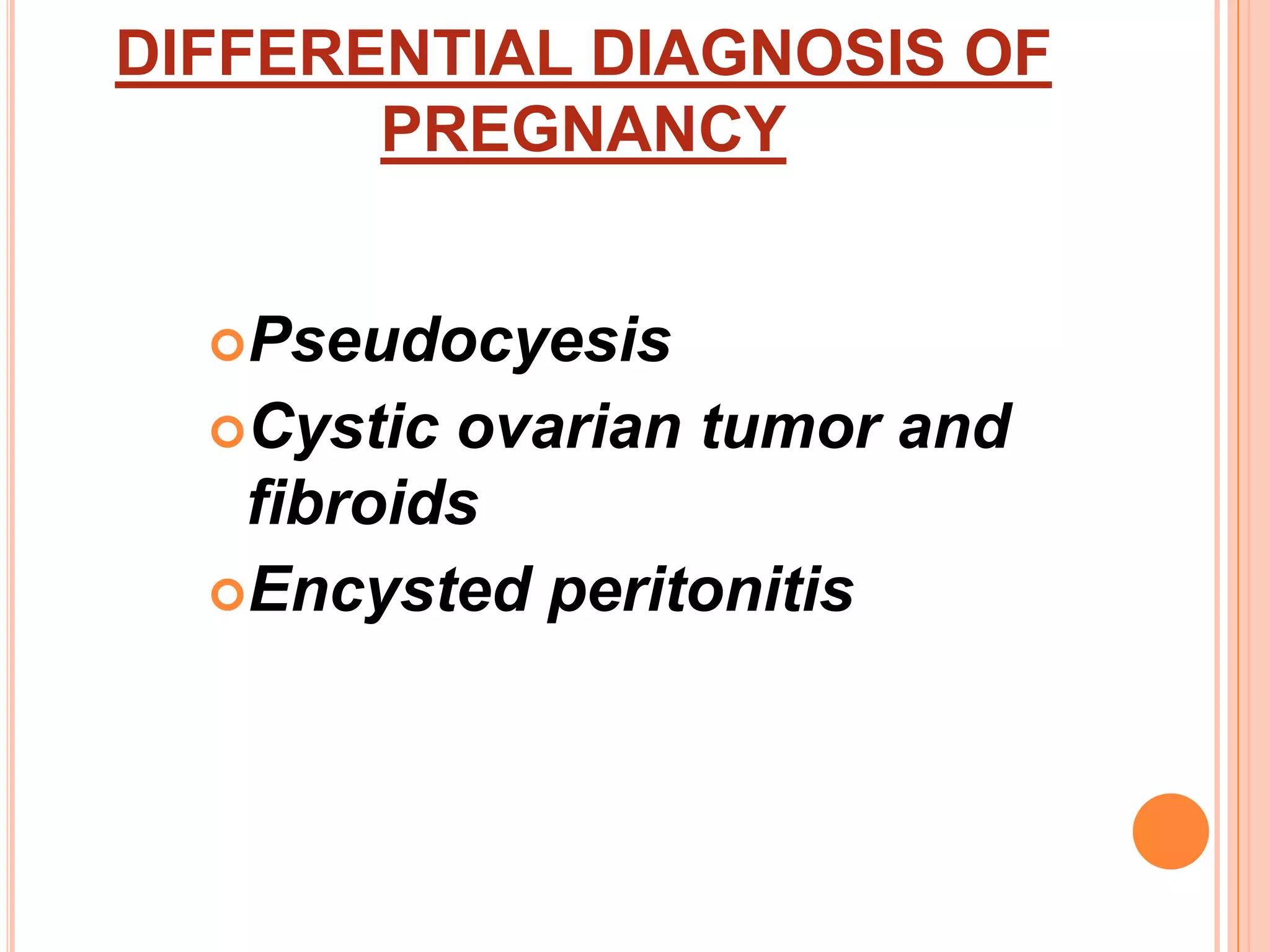 Diagnosis of pregnancy and maternal assessment | PPTX