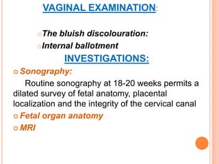 Diagnosis of pregnancy and maternal assessment | PPTX