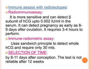 Diagnosis of pregnancy and maternal assessment | PPTX