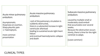 Diagnosis of Pulmonary Embolism - by Dr KD DELE | PPTX
