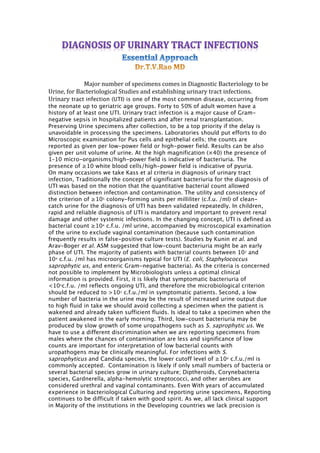 URINARY TRACT INFECTION - ESSENTIAL APPROACH | PDF