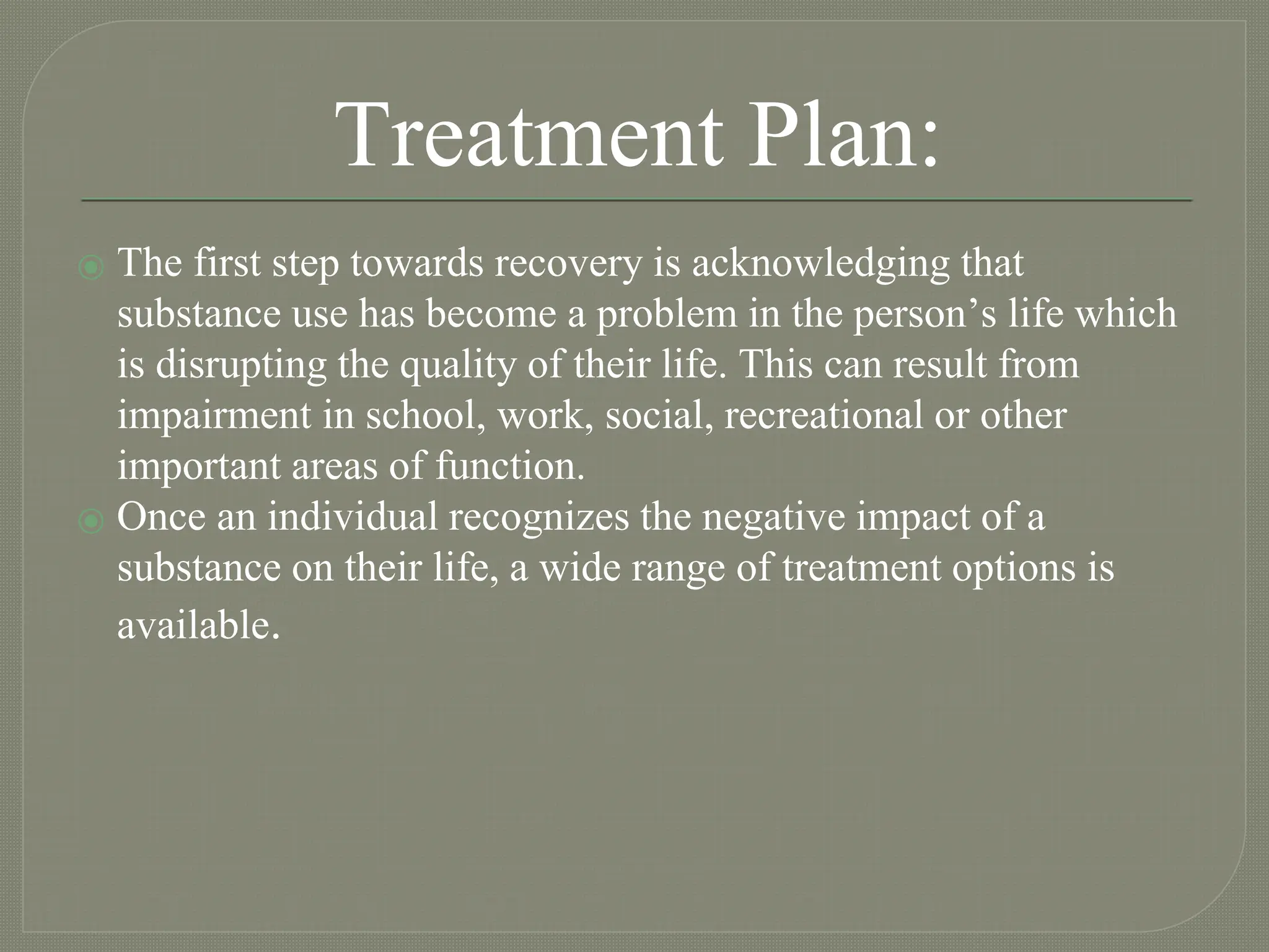 Management Plan for Substance Abuse Disorder | PPTX