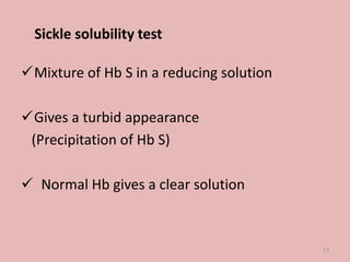 Diagnosis sickle cell anemia | PPTX