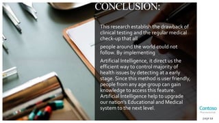 Diagnosis test of diabetics and hypertension by AI | PPT