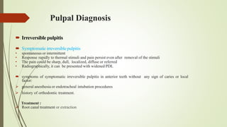 Diagnosis, treatment 2.pdf in endodontics | PDF