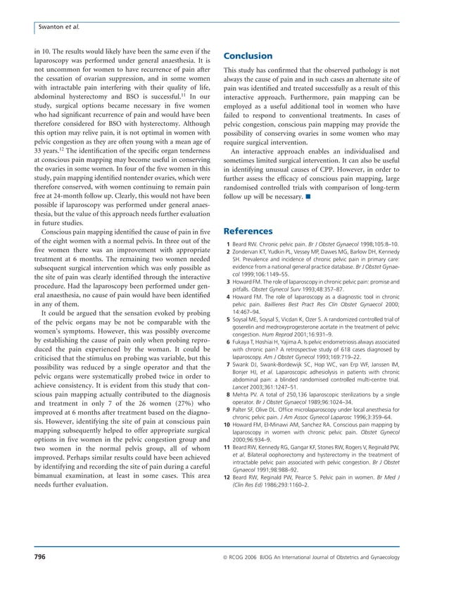 Diagnosis, Treatment and Follow Up of Women Undergoing Conscious Pain ...