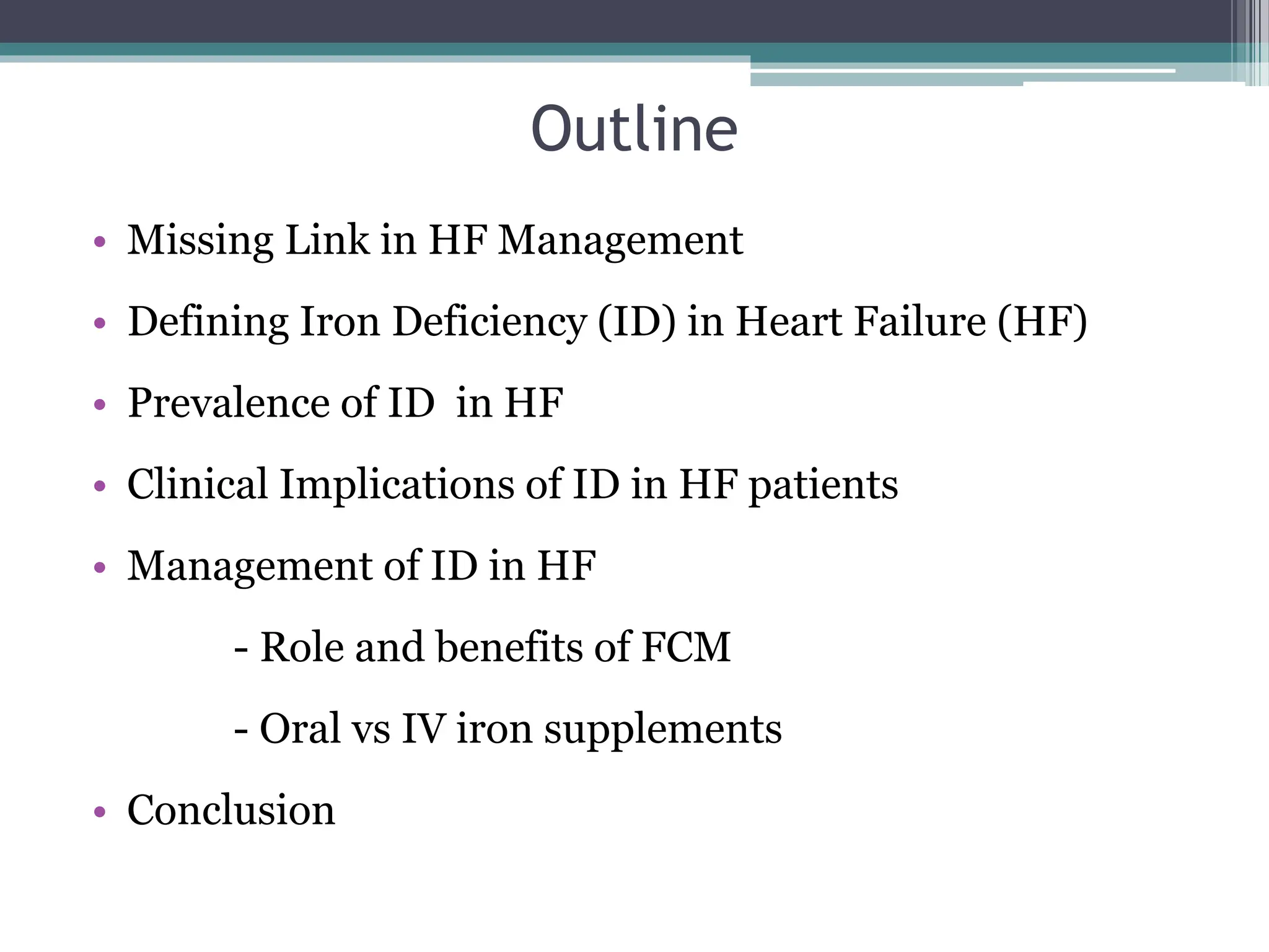 Diagnosis & Treatment of Iron Deficiency in Heart Failure - Latest ...