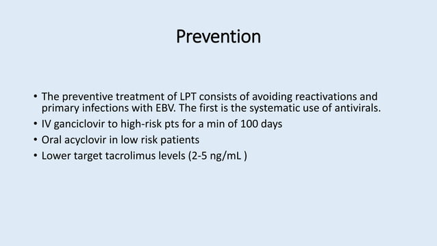 Diagnosis & treatment of ptld dr keniz | PPT