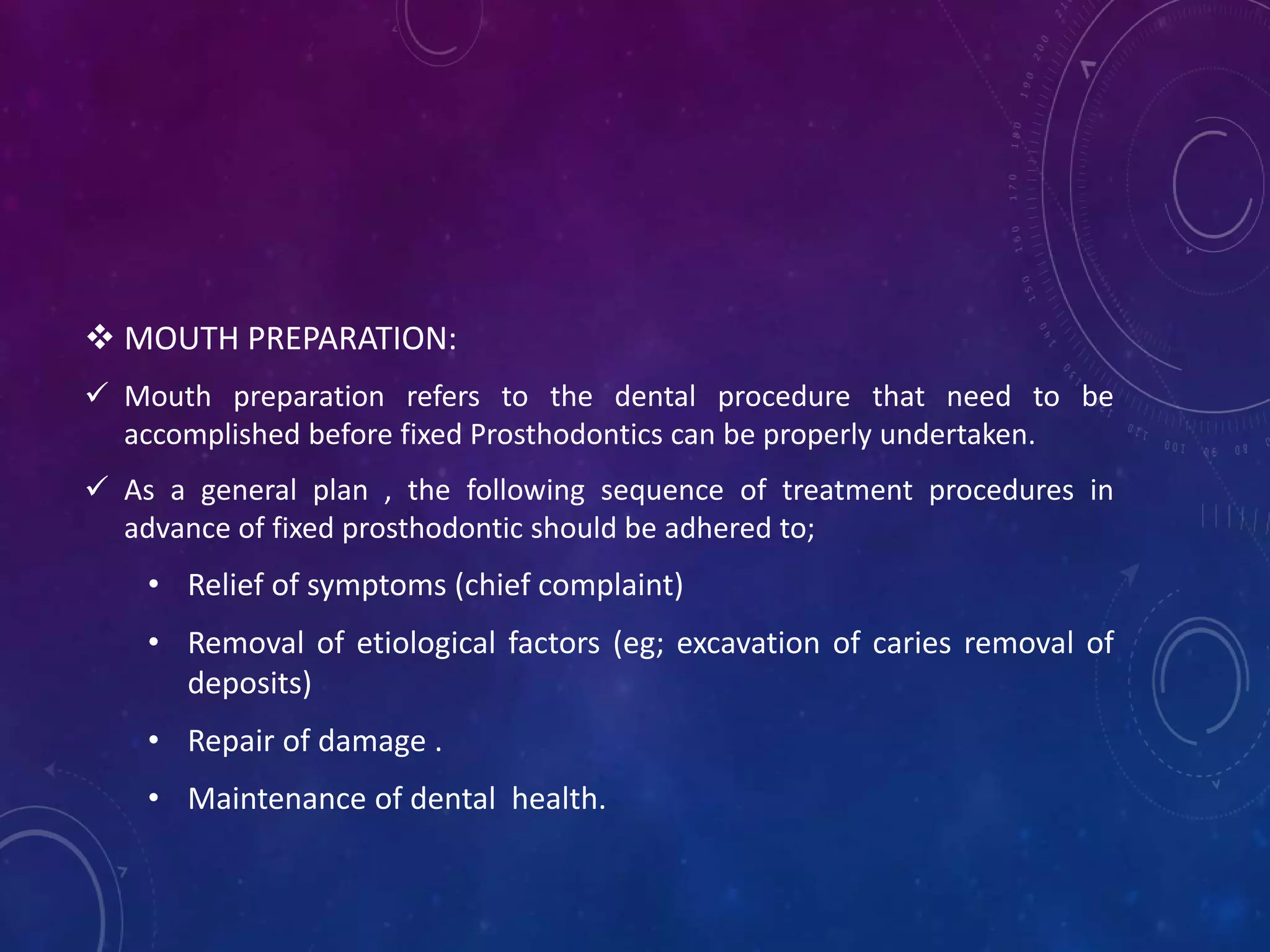 Diagnosis & Treatment Planning in FPD | PPTX