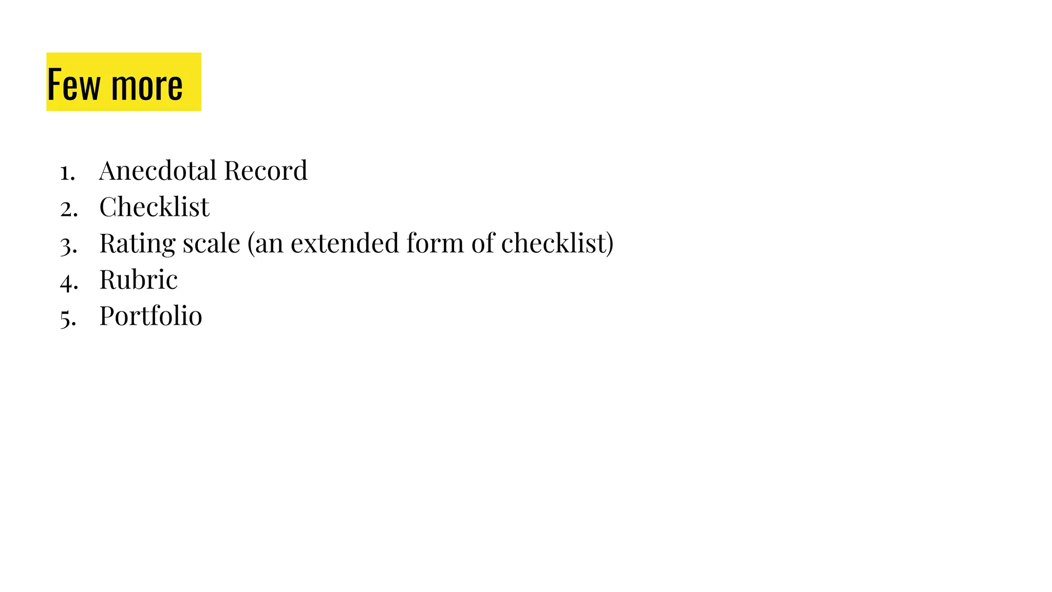Tools for assessment in mathematics, observation, rating scale ...