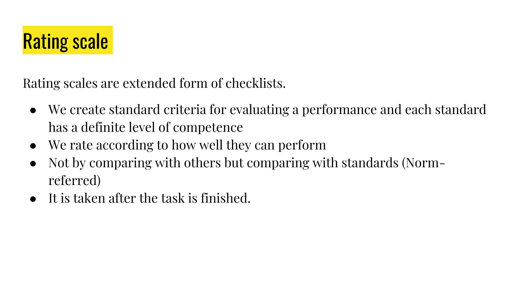 Tools for assessment in mathematics, observation, rating scale ...