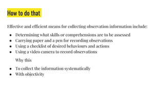 Tools for assessment in mathematics, observation, rating scale ...