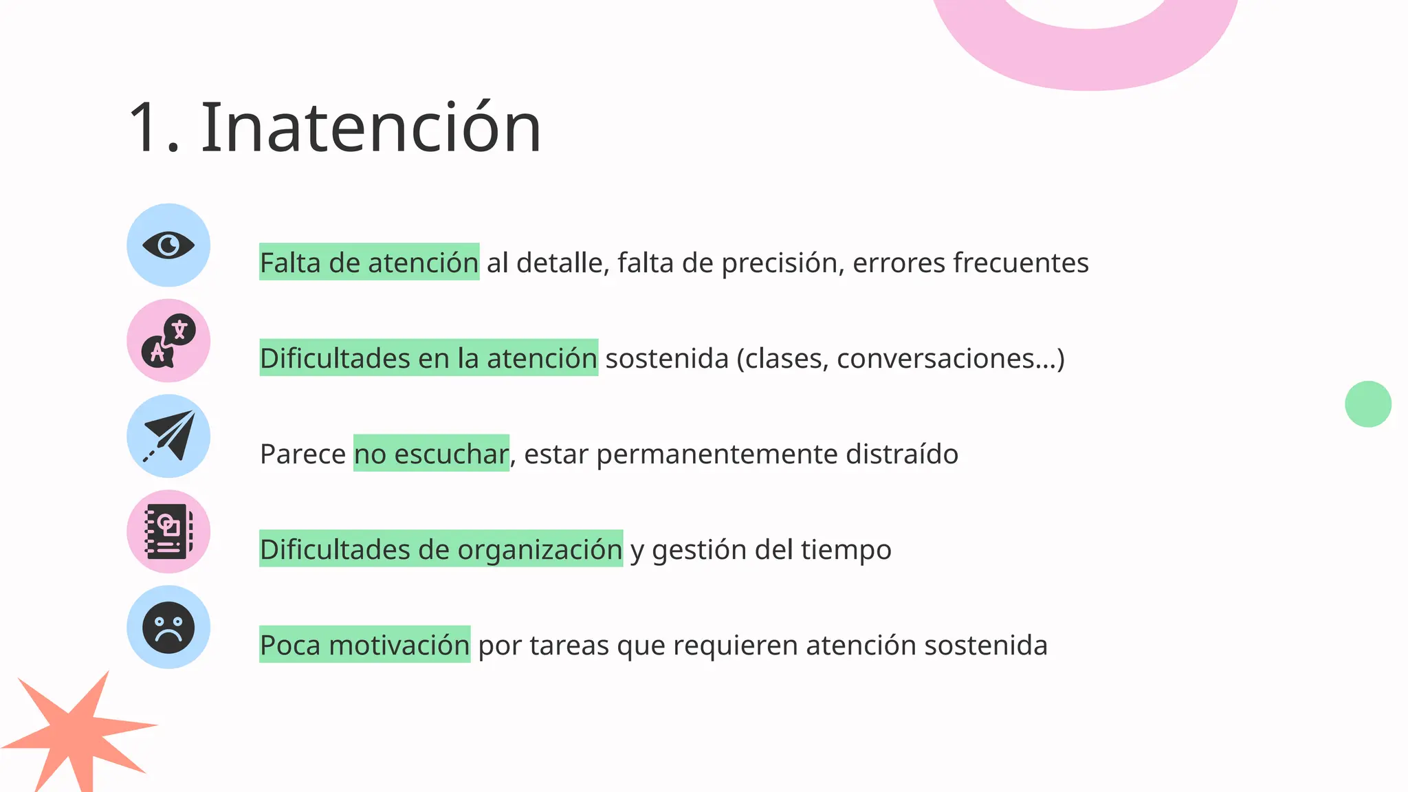 Que es el TDAH, causas, signos y tratamiento | PPT
