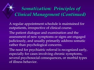 Diagnostic criteria for somatization disorder | PPT