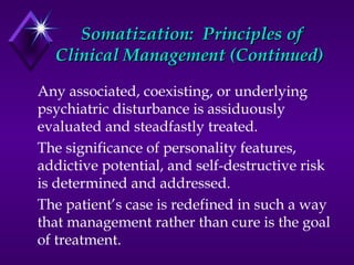 Diagnostic criteria for somatization disorder | PPT
