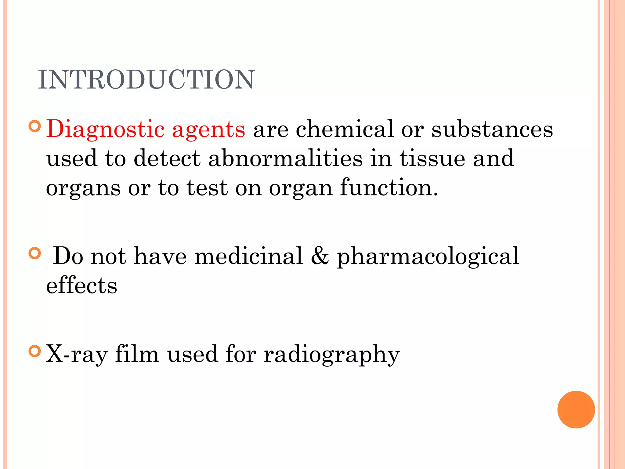 Diagnostic agents | PPT
