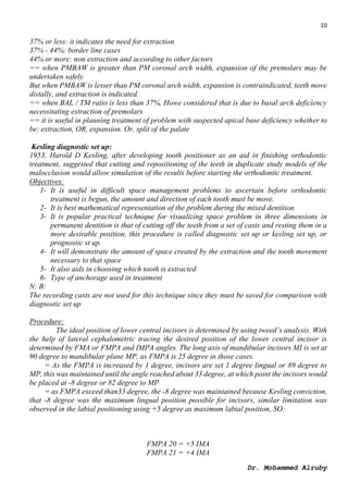 diagnostic aids part 2 study cast, cast analysis.docx | Dental Health ...