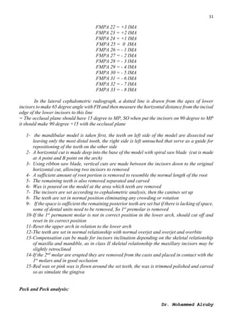 diagnostic aids part 2 study cast, cast analysis.docx | Dental Health ...