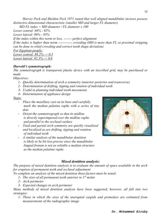 diagnostic aids part 2 study cast, cast analysis.docx | Dental Health ...