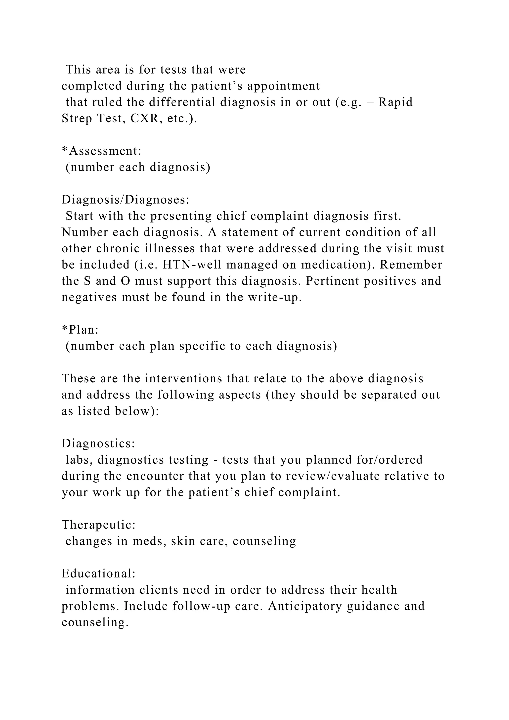 Diagnostic and Clinical Reasoning Paper AssignmentThe purpos | PDF