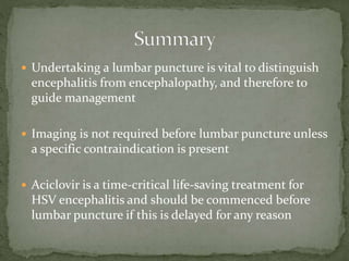 Diagnostic Approach of Encephalitis | PPT